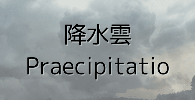 降水雲（プレシピタティオ） | 気象予報士試験用語集